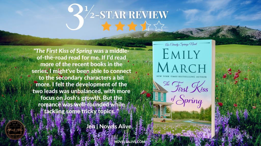 Novels Alive | 3.5 STAR REVIEW: THE FIRST KISS OF SPRING by Emily March