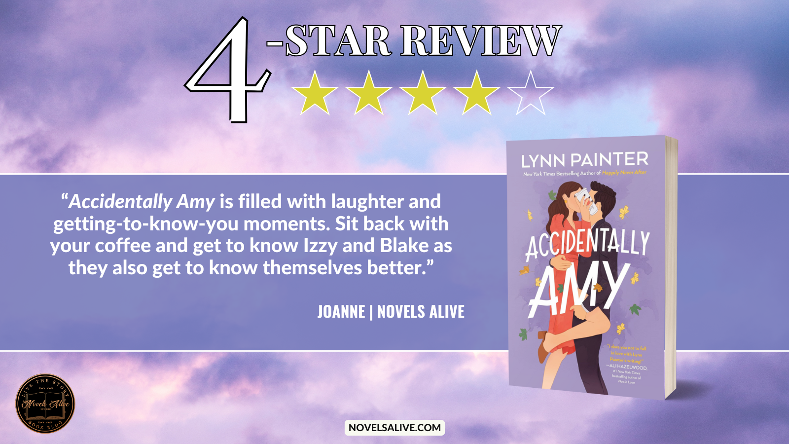Novels Alive | 4-STAR REVIEW: ACCIDENTALLY AMY by Lynn Painter