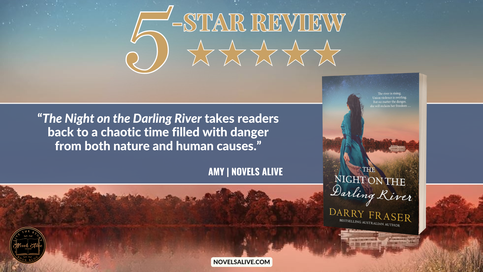 Novels Alive | 5-STAR REVIEW: THE NIGHT ON THE DARLING RIVER by Darry ...