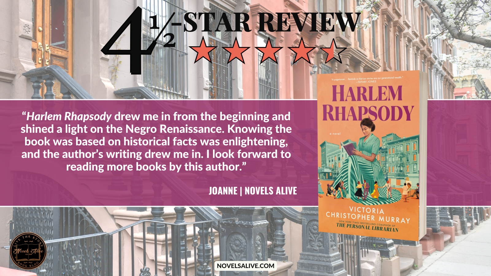 Novels Alive | 4.5-STAR REVIEW: HARLEM RHAPSODY by Victoria Christopher ...