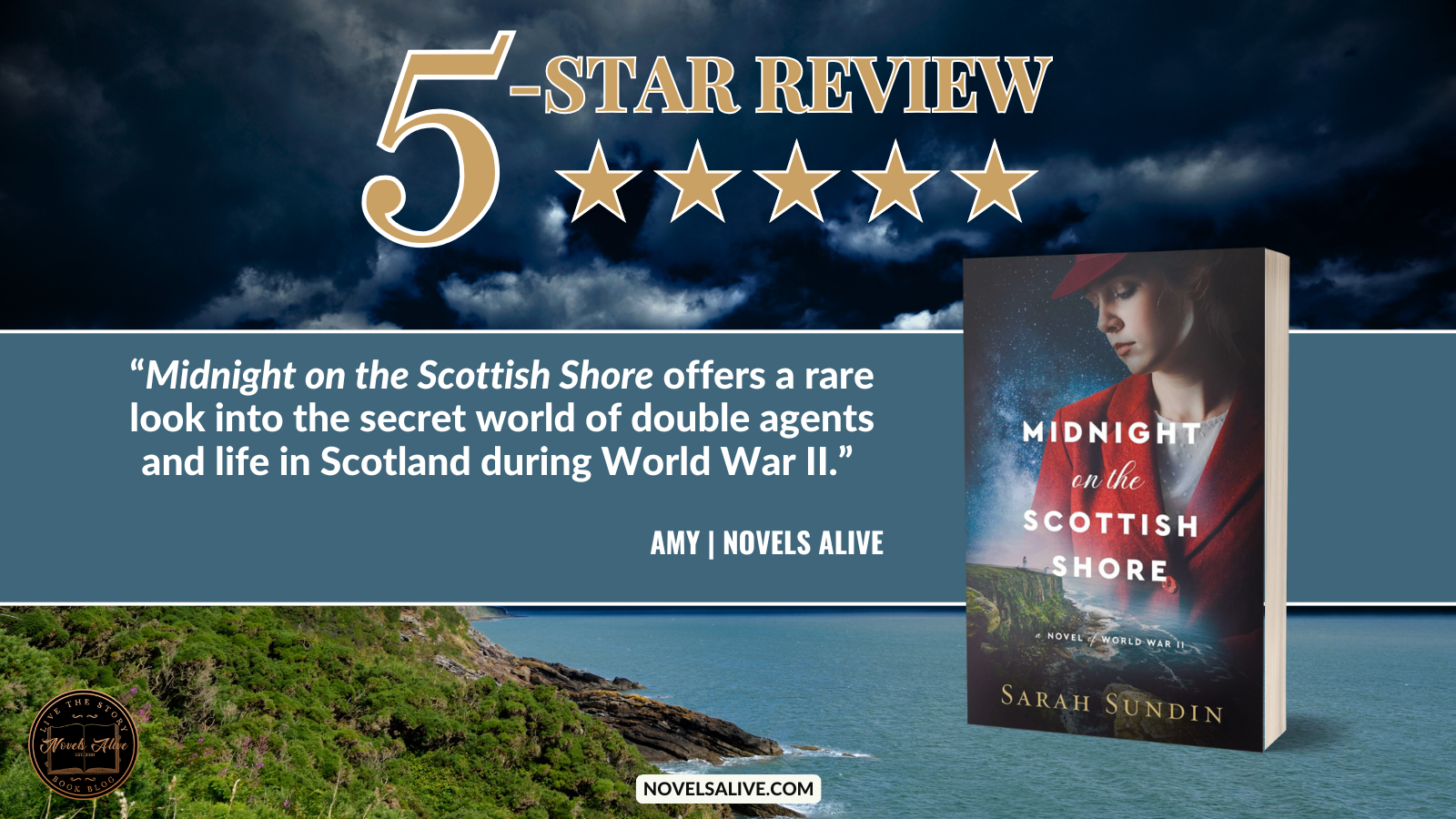 Novels Alive | 5-STAR REVIEW: MIDNIGHT ON THE SCOTTISH SHORE by Sarah ...