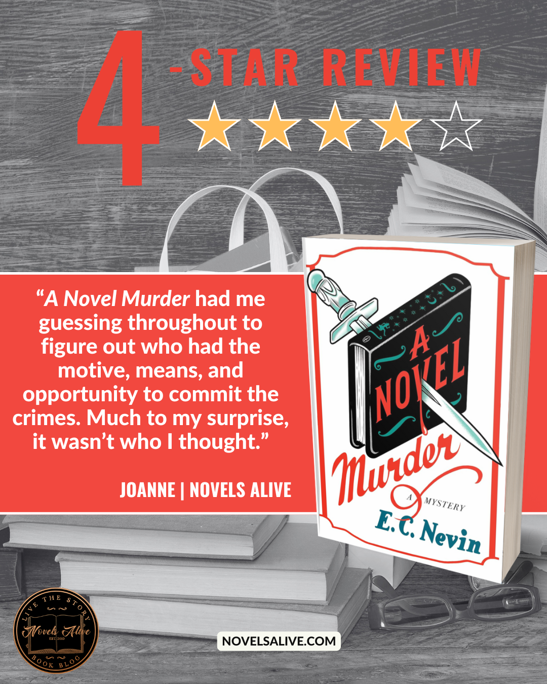 Novels Alive | 4-STAR REVIEW: A NOVEL MURDER by E.C. Nevin