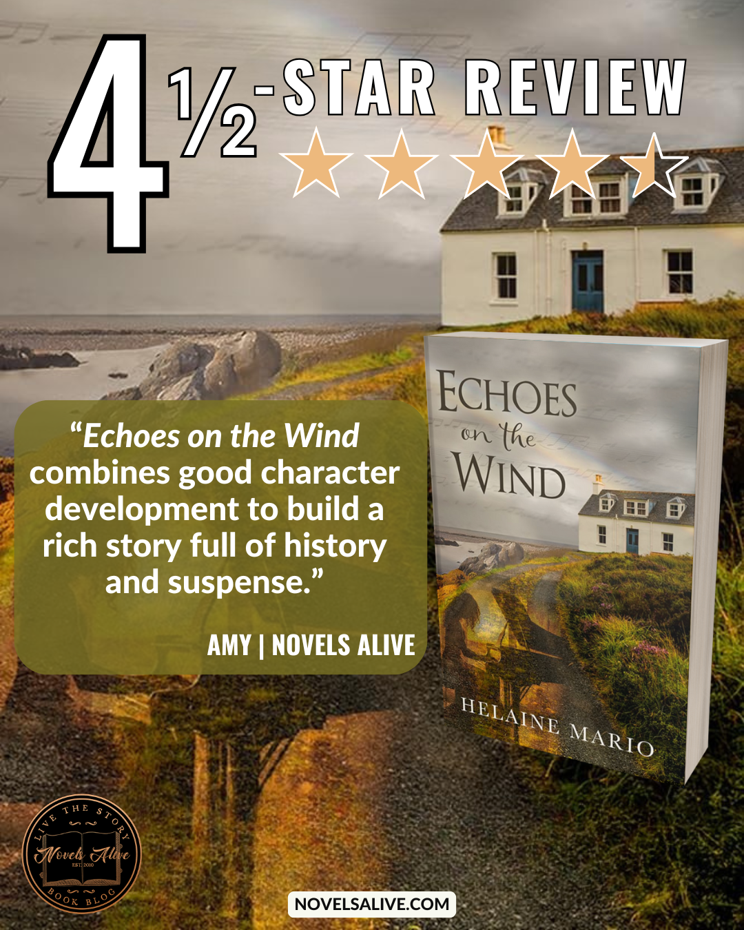Novels Alive | 4.5-STAR REVIEW: ECHOES ON THE WIND by Helaine Mario