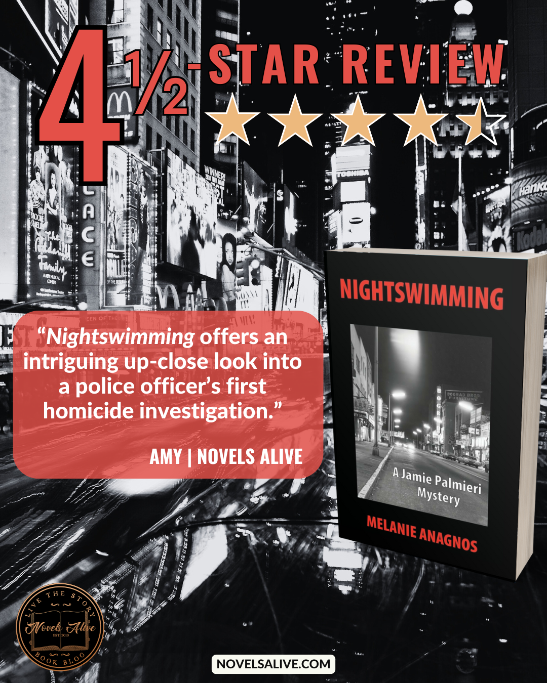 Novels Alive | 4.5-STAR REVIEW: NIGHTSWIMMING by Melanie Anagnos