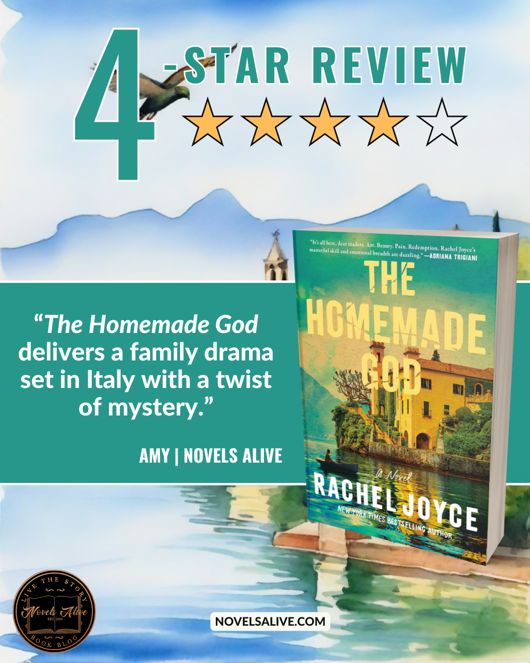 Novels Alive | 4-STAR REVIEW: THE HOMEMADE GOD by Rachel Joyce