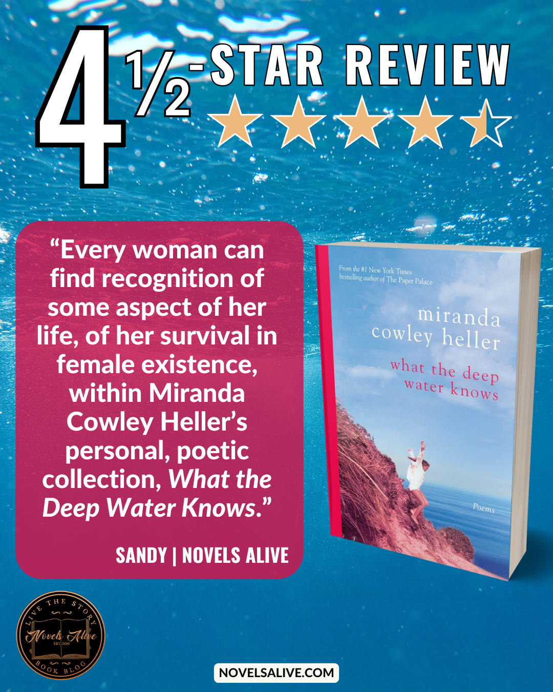 Novels Alive | 4.5-STAR REVIEW: WHAT THE DEEP WATER KNOWS by Miranda ...