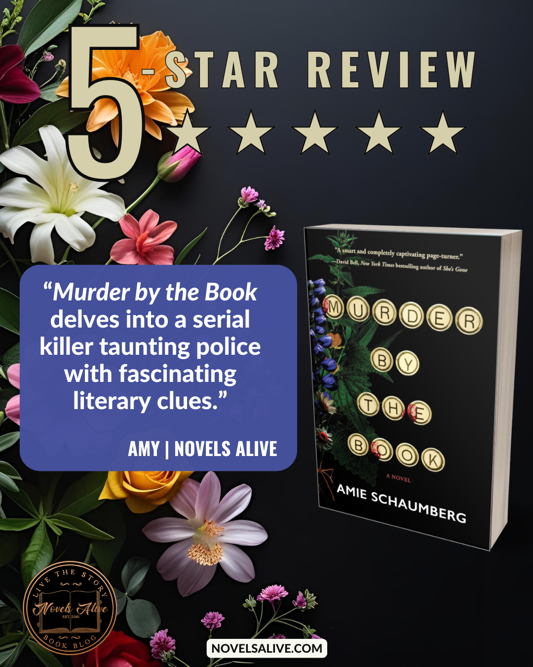 Novels Alive | 5-STAR REVIEW: MURDER BY THE BOOK by Amie Schaumberg