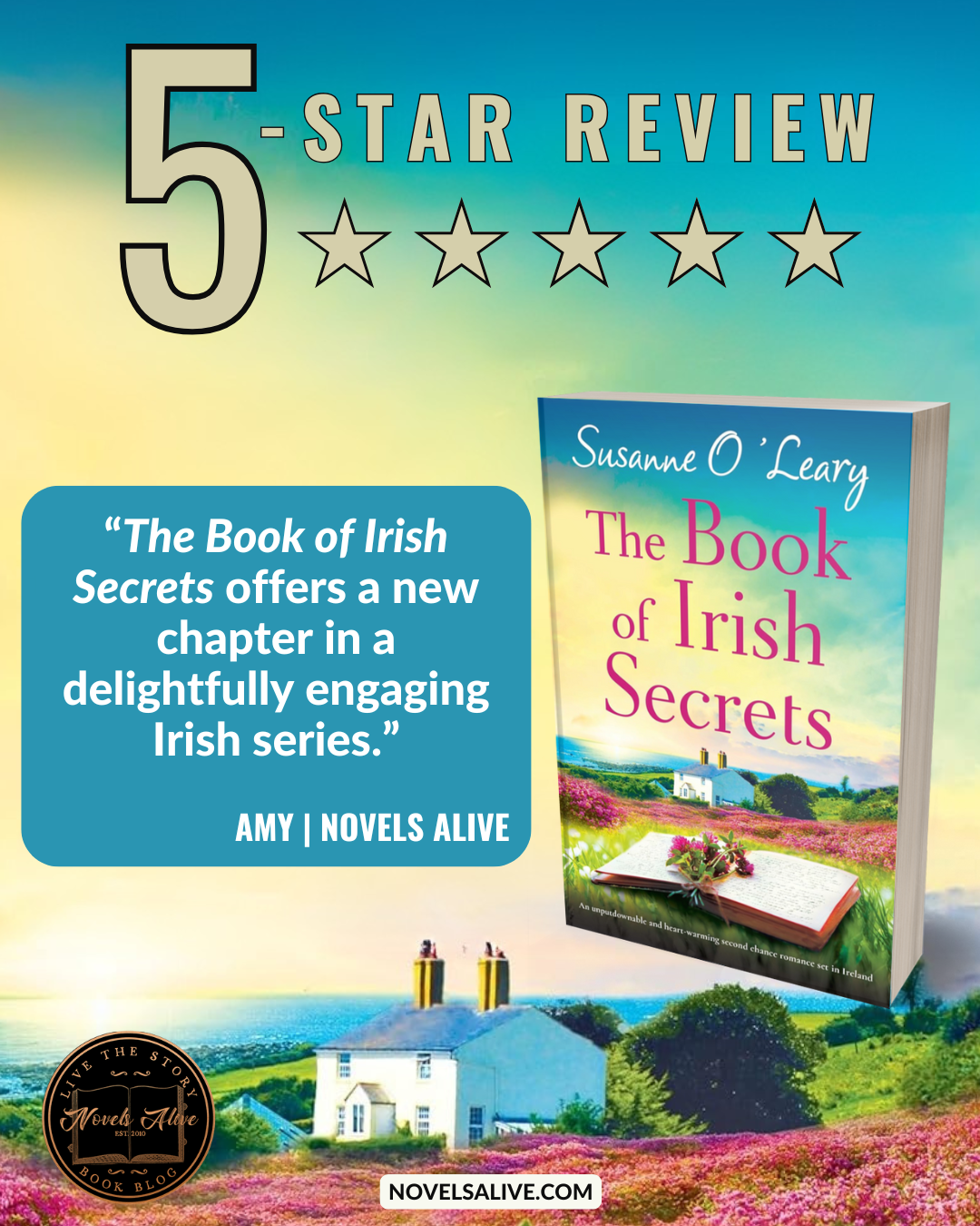 Novels Alive | 5-STAR REVIEW: THE BOOK OF IRISH SECRETS by Susanne O'Leary