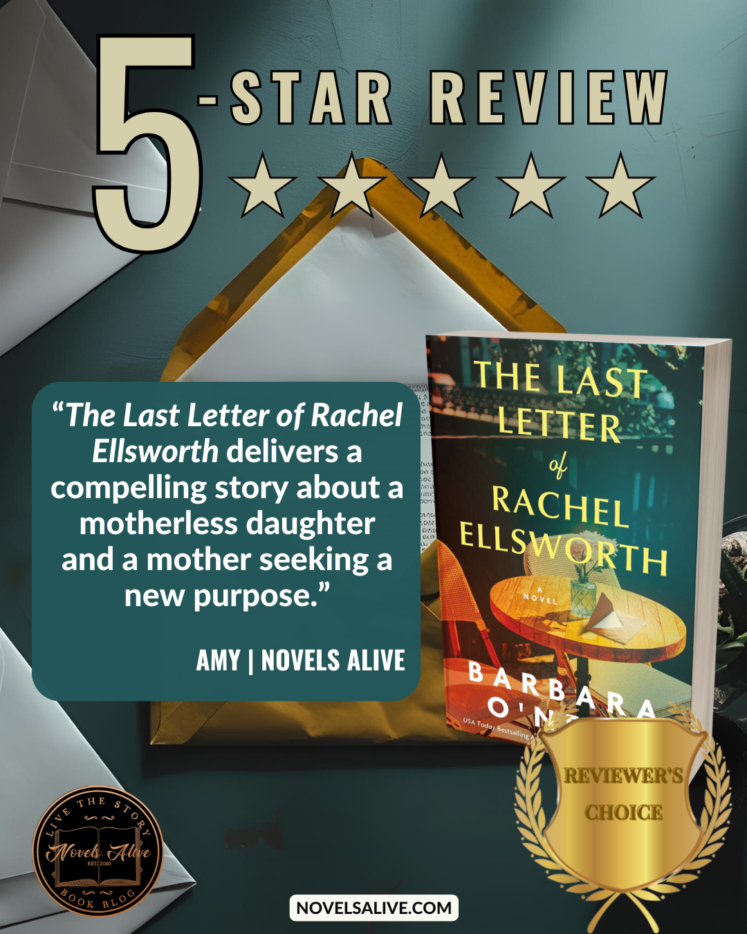 Novels Alive | 5-STAR REVIEW: THE LAST LETTER OF RACHEL ELLSWORTH by ...