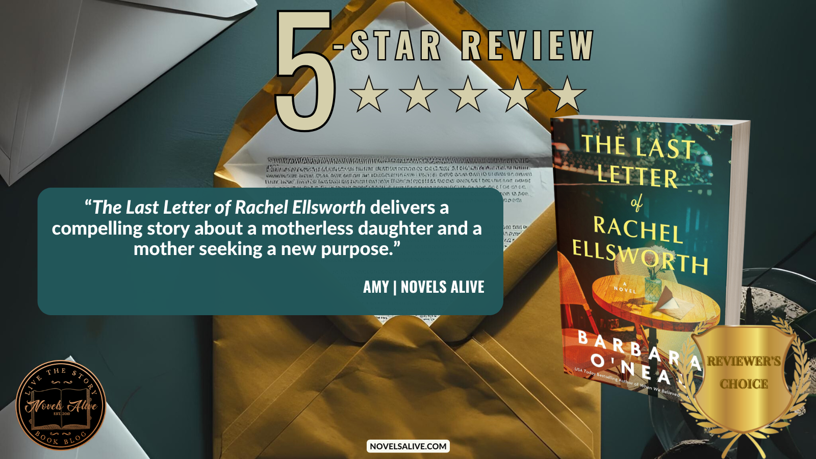 Novels Alive | 5-STAR REVIEW: THE LAST LETTER OF RACHEL ELLSWORTH by ...