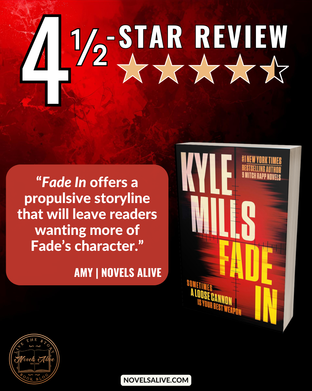 Novels Alive | 4.5-STAR REVIEW: FADE IN by Kyle Mills