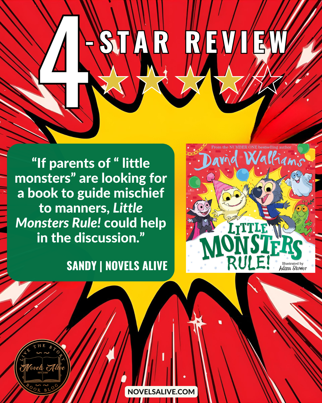 Novels Alive | 4-STAR REVIEW: LITTLE MONSTERS RULE! By David Walliams