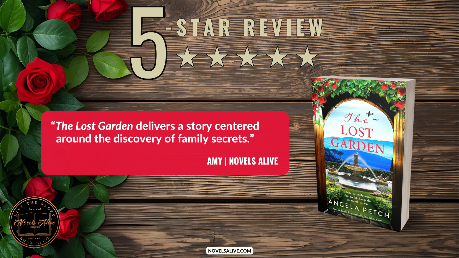 Novels Alive | 5-STAR REVIEW: THE LOST GARDEN by Angela Petch