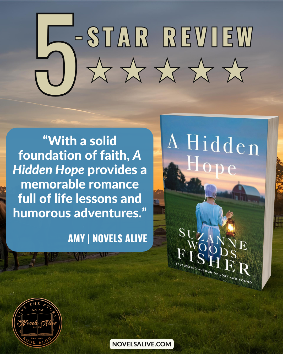 Novels Alive | 5-STAR REVIEW: A HIDDEN HOPE by Suzanne Woods Fisher