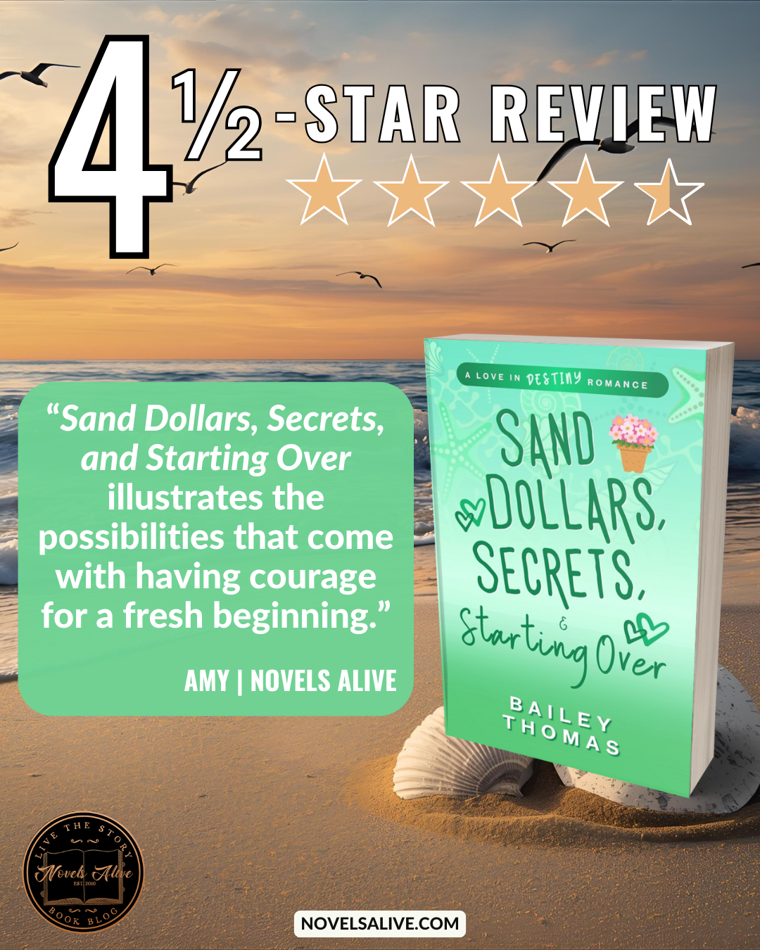 Novels Alive | 4.5-STAR REVIEW: SAND DOLLARS, SECRETS & STARTING OVER ...