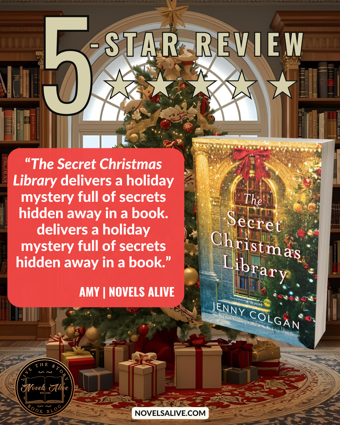 Novels Alive | 5-STAR REVIEW: THE SECRET CHRISTMAS LIBRARY by Jenny Colgan