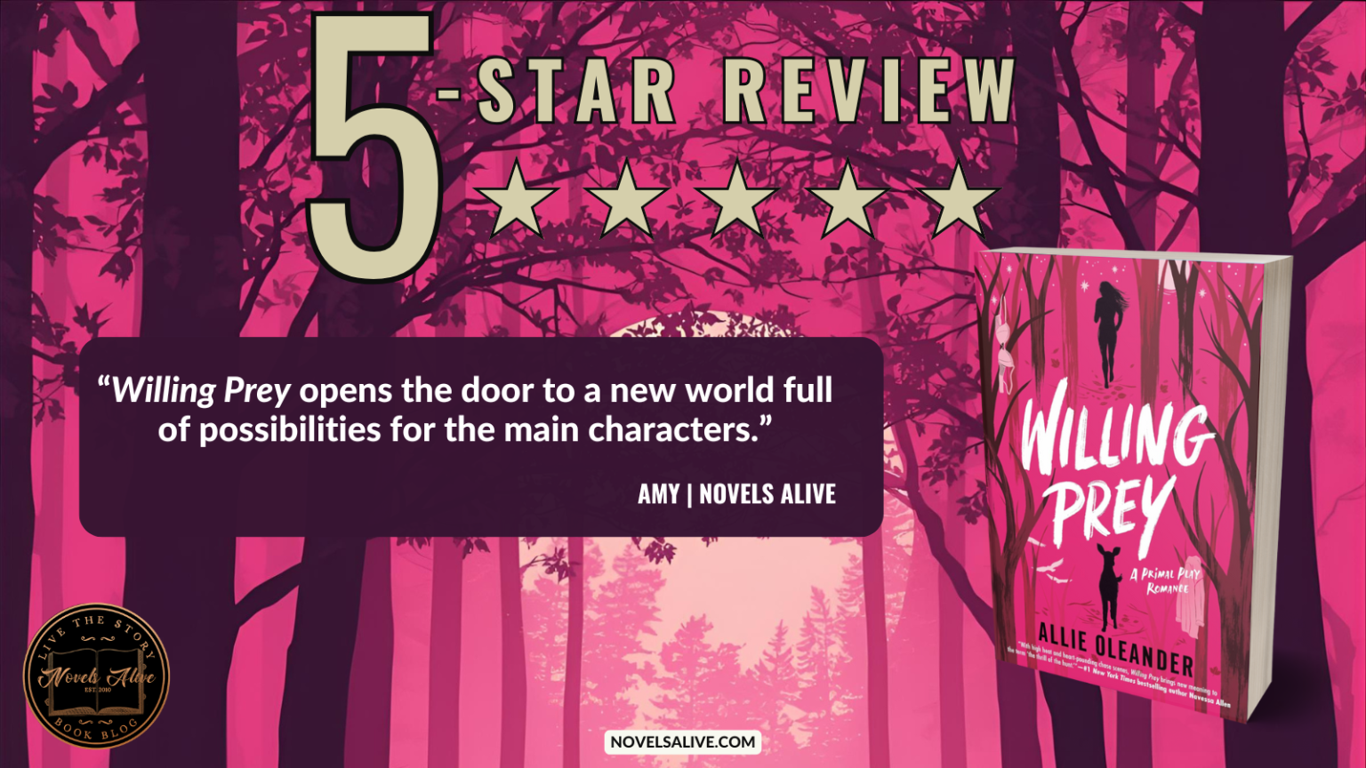 Novels Alive | 5-STAR REVIEW: WILLING PREY by Allie Oleander
