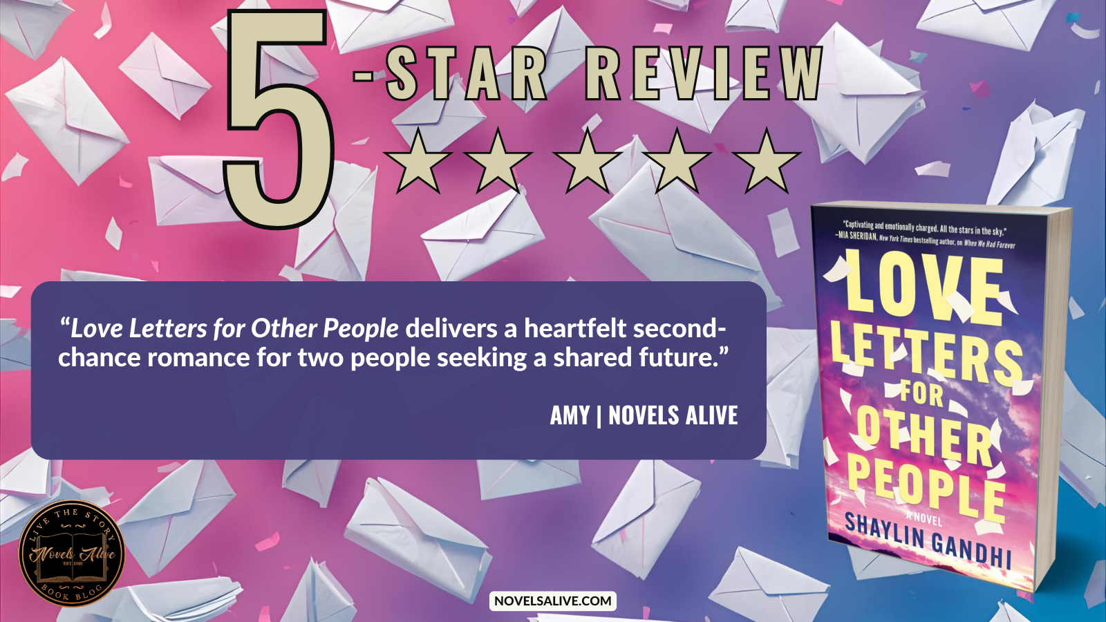 Novels Alive | 5-STAR REVIEW: LOVE LETTERS FOR OTHER PEOPLE by Shaylin ...