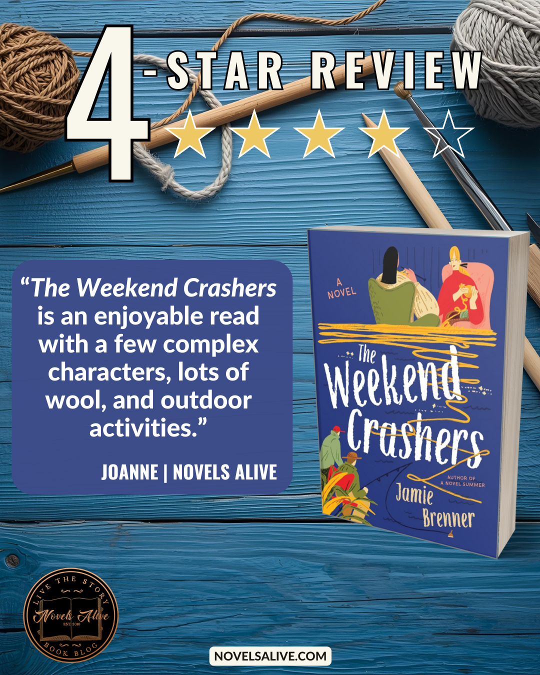 Novels Alive | 4-STAR REVIEW: THE WEEKEND CRASHERS by Jamie Brenner