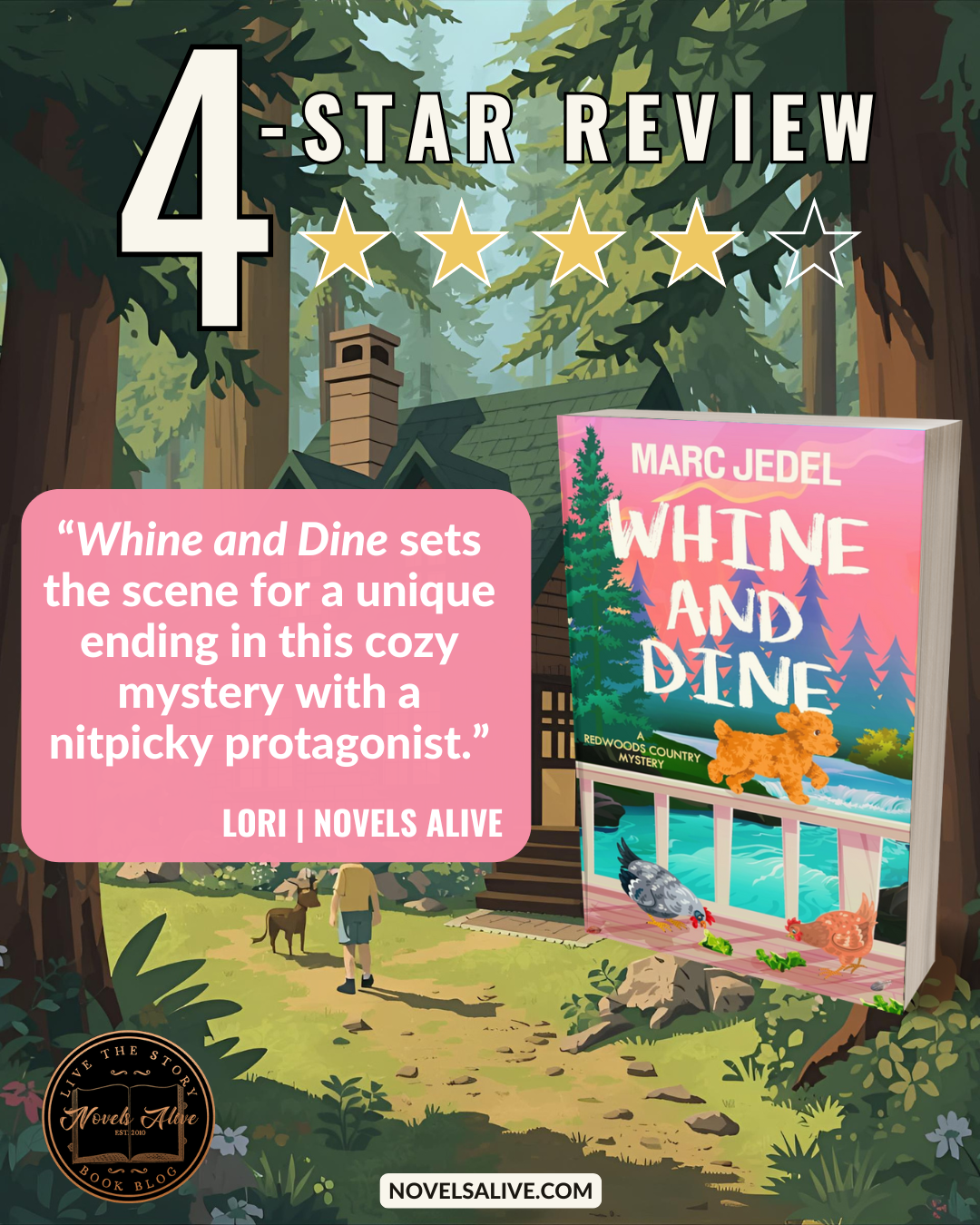 Novels Alive | 4-STAR REVIEW: WHINE AND DINE by Marc Jedel