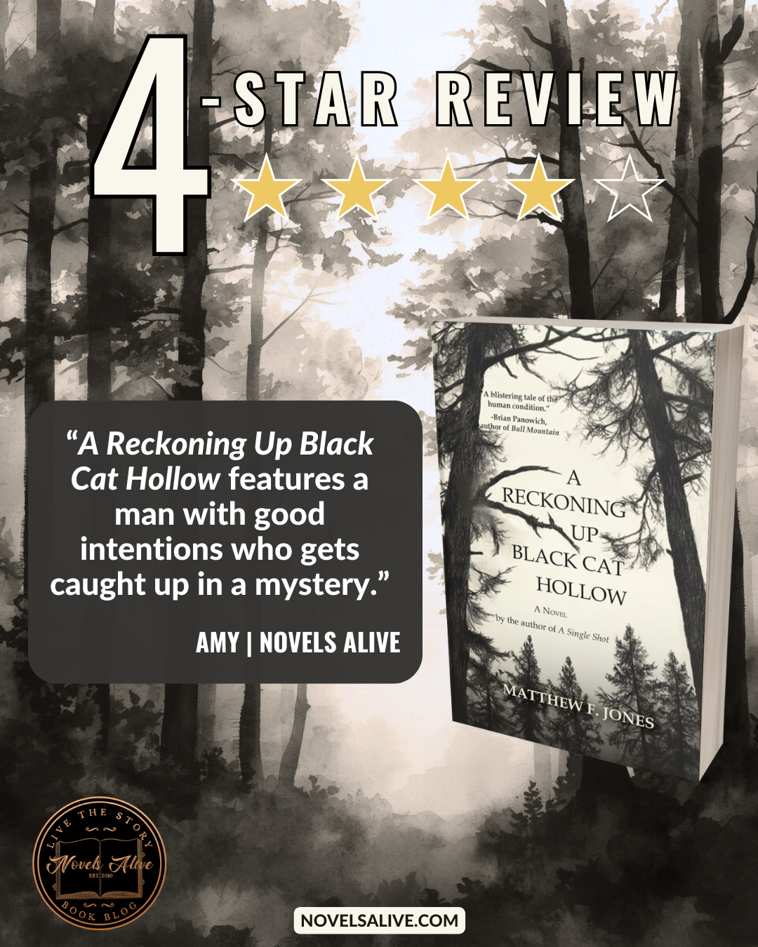 Novels Alive | 4-STAR REVIEW: A RECKONING UP BLACK CAT HOLLOW by ...