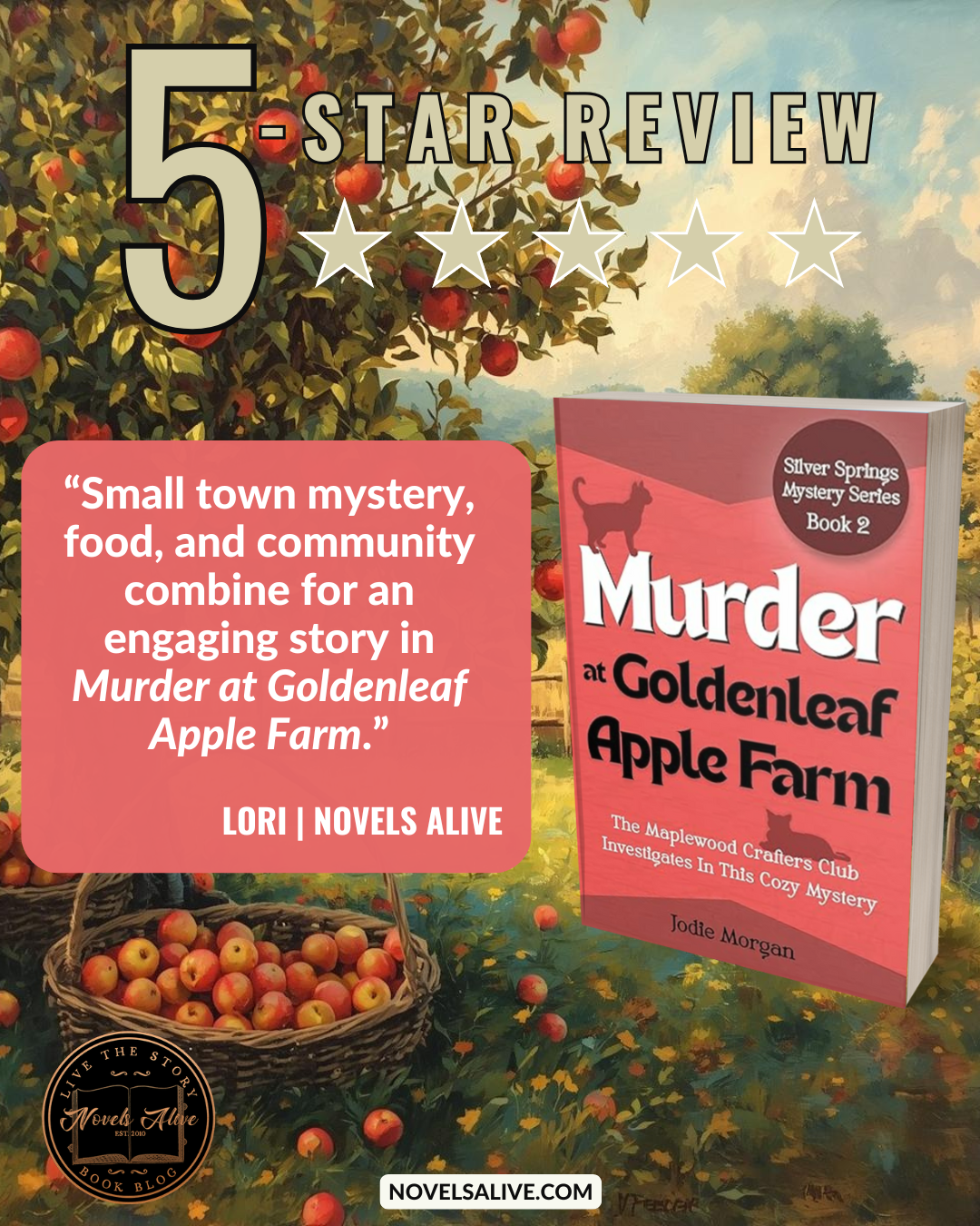 Novels Alive | 5-STAR REVIEW: MURDER AT GOLDENLEAF APPLE FARM by Jodie ...