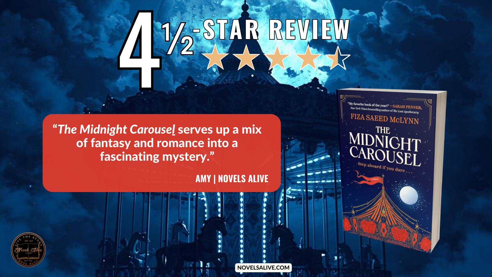 Novels Alive | 4.5-STAR REVIEW: THE MIDNIGHT CAROUSEL by Fiza Saeed McLynn