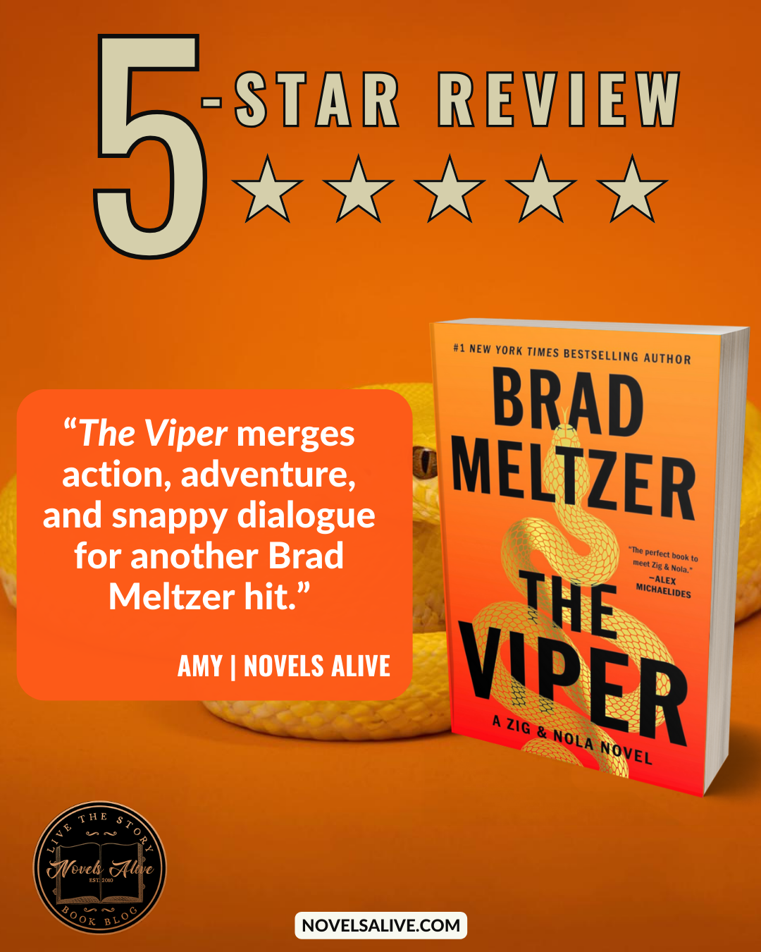 Novels Alive | 5-STAR REVIEW: THE VIPER by Brad Meltzer