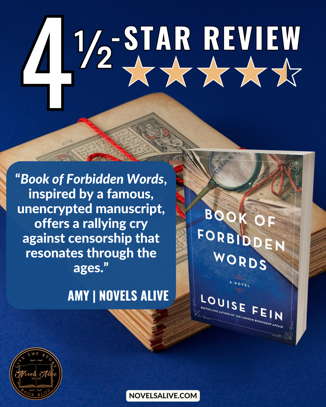 Novels Alive | 4.5-STAR REVIEW: BOOK OF FORBIDDEN WORDS by Louise Fein