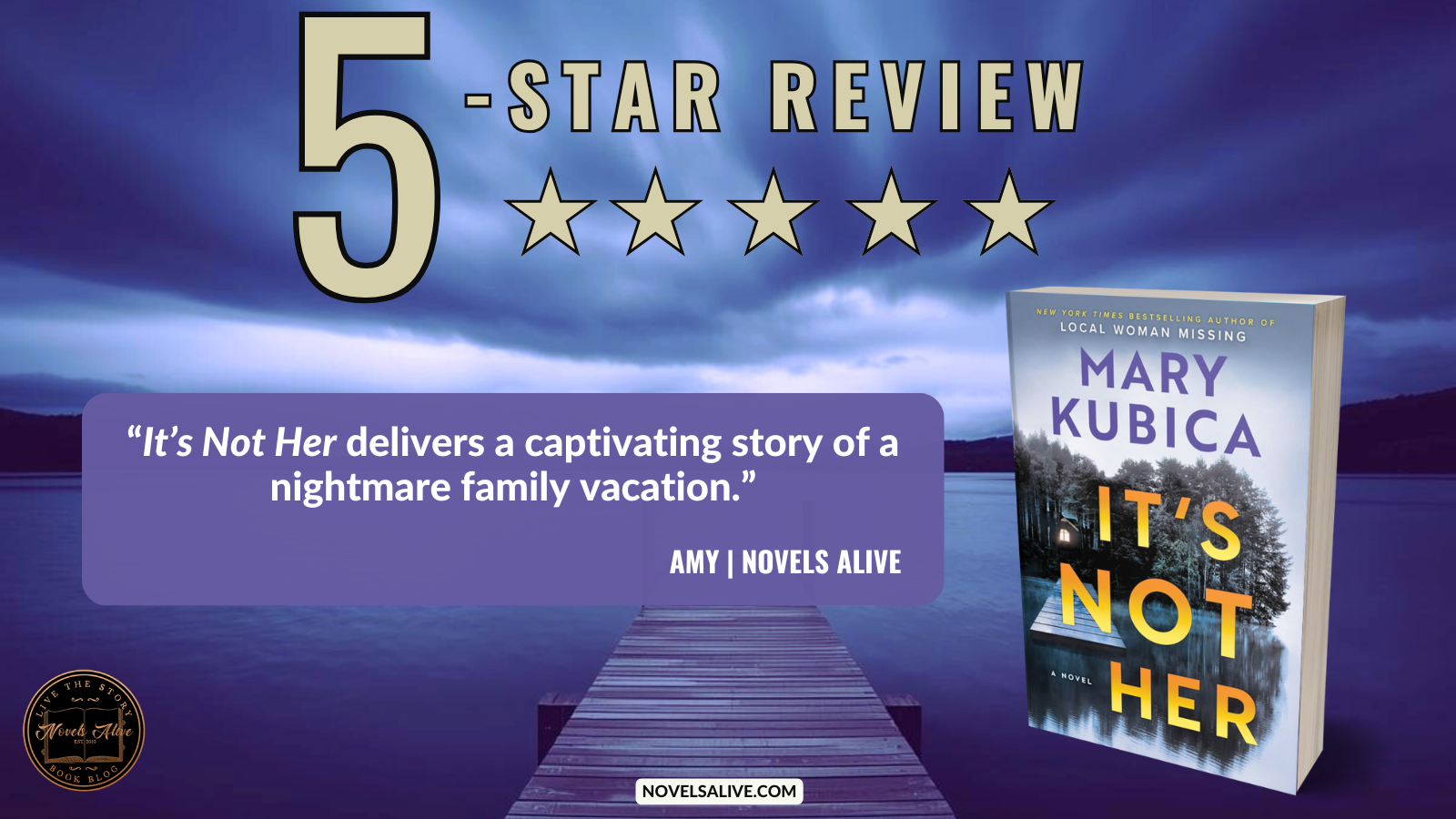 Novels Alive | 5-STAR REVIEW: IT’S NOT HER by Mary Kubica