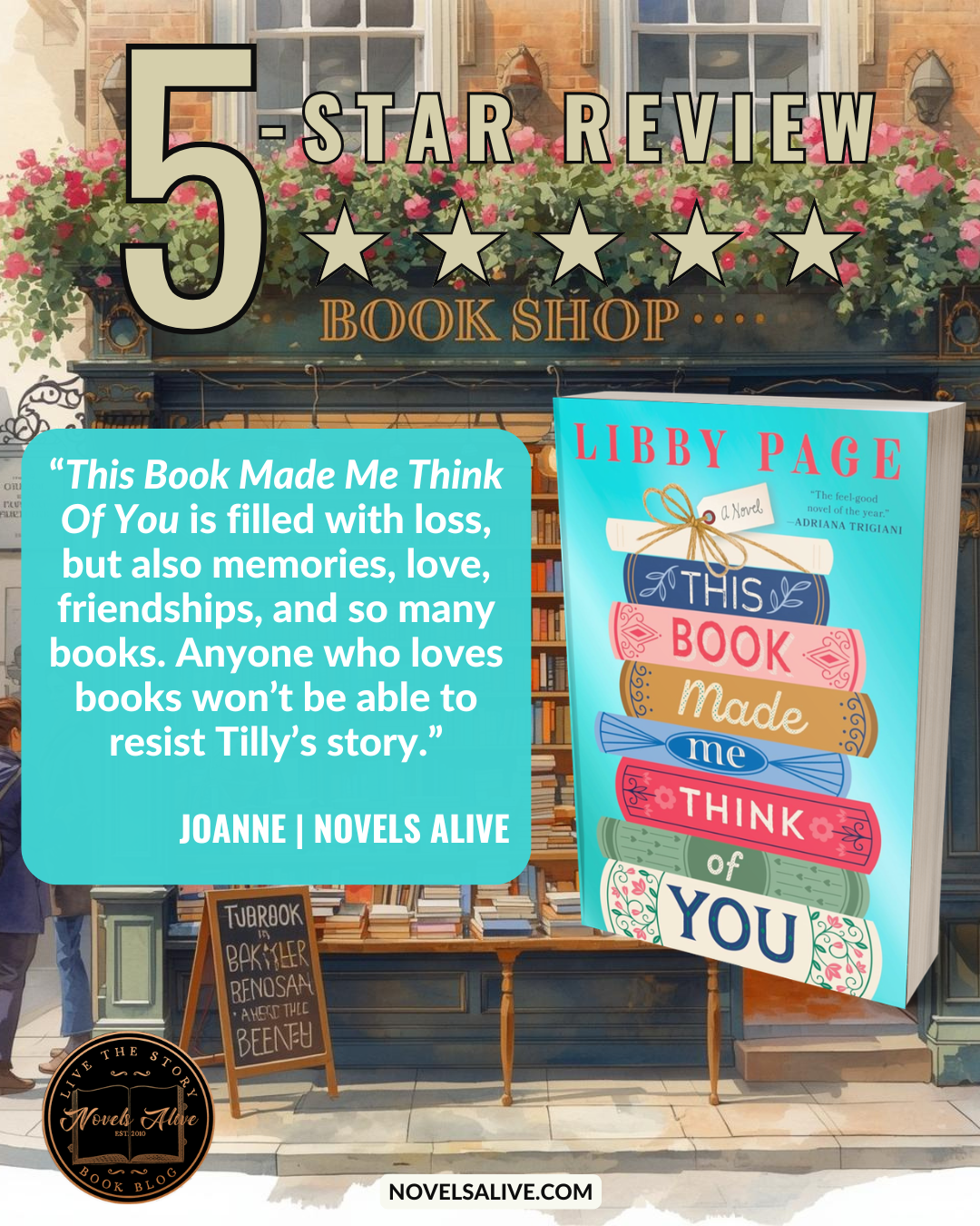 Novels Alive | 5-STAR REVIEW: THIS BOOK MADE ME THINK OF YOU by Libby Page
