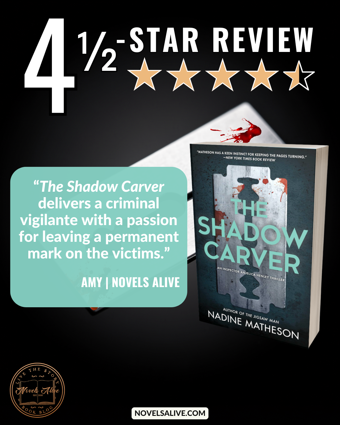 Novels Alive | 4.5-STAR REVIEW: THE SHADOW CARVER by Nadine Matheson