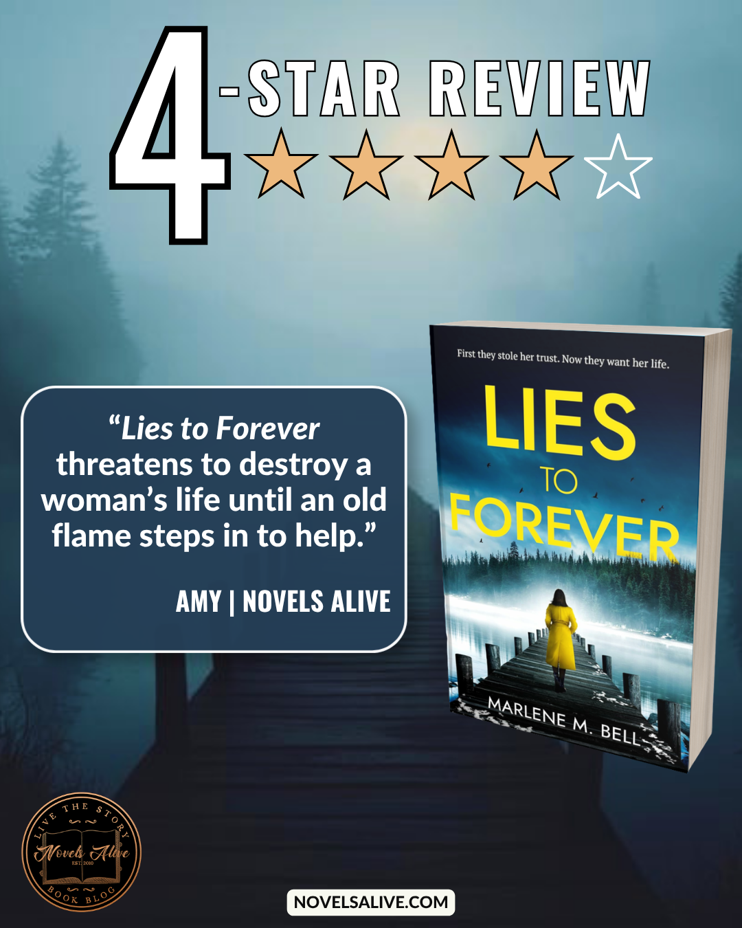 Novels Alive | 4-STAR REVIEW: LIES TO FOREVER by Marlene M. Bell