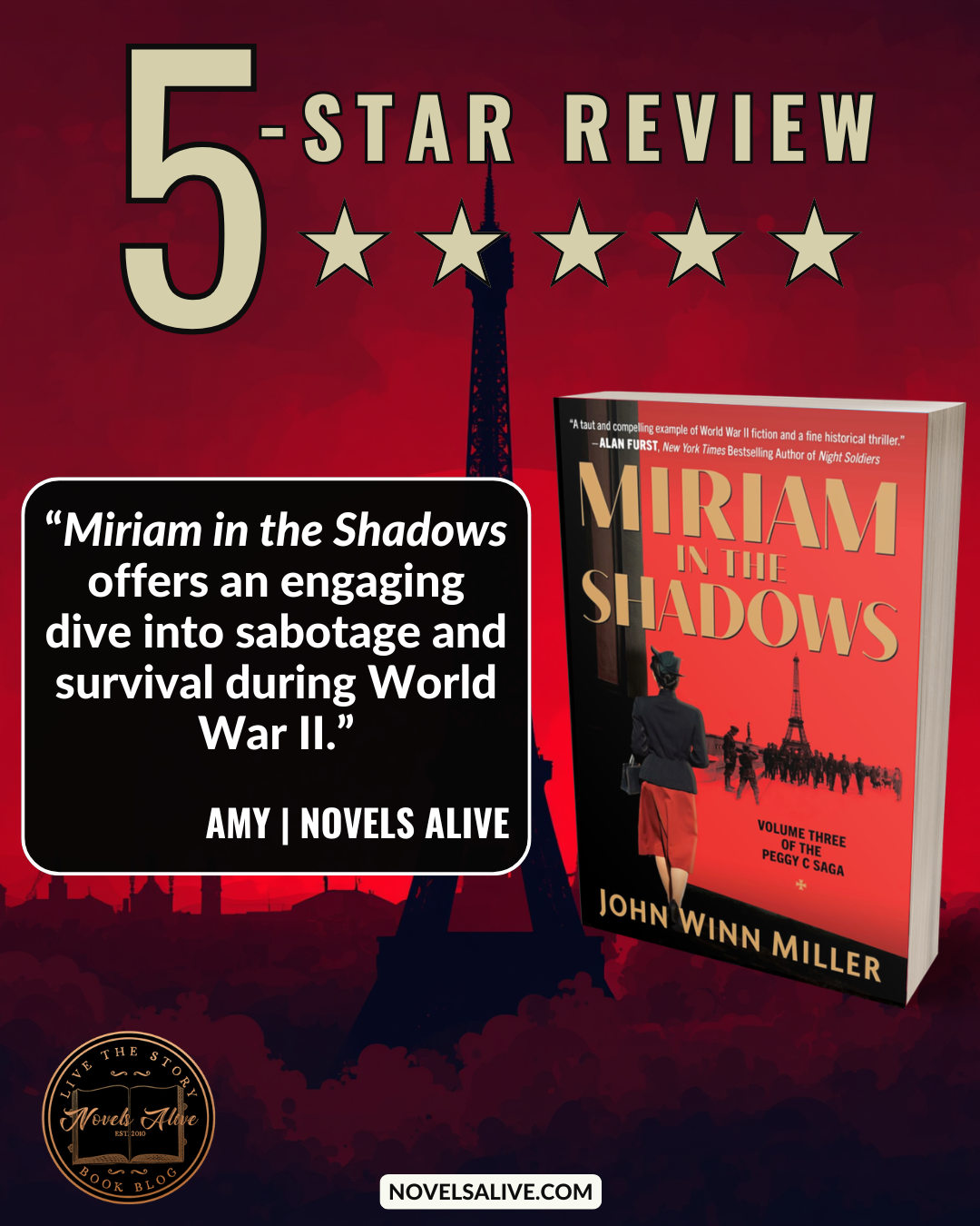 Novels Alive | 5-STAR REVIEW: MIRIAM IN THE SHADOWS by John Winn Miller